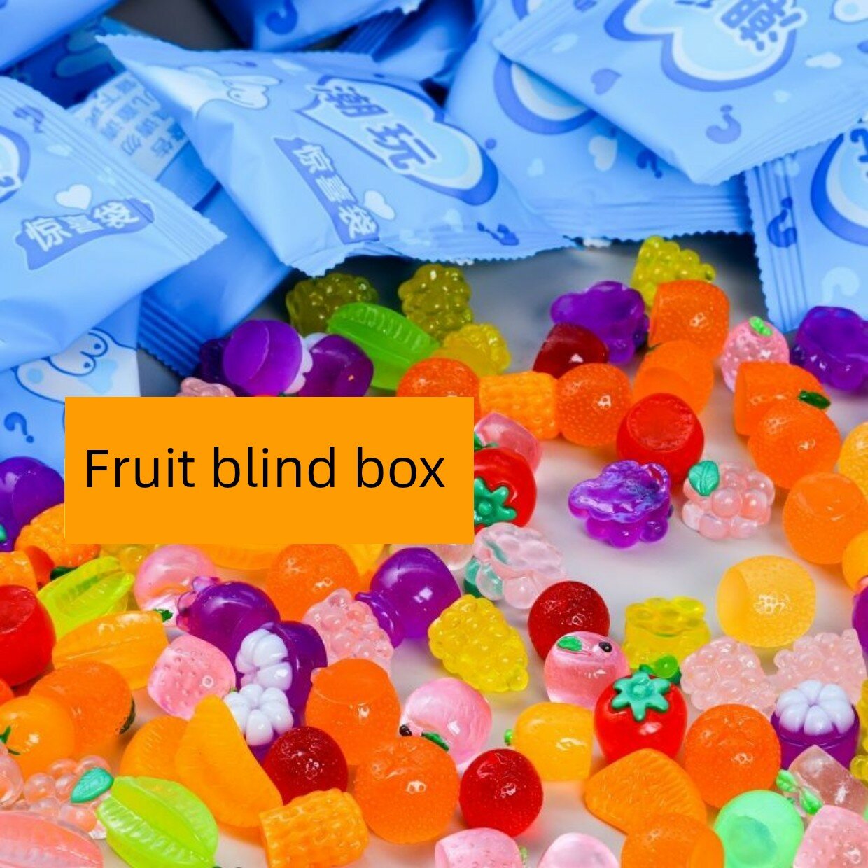 Светящиеся в темноте миниатюрные фигурки фруктов в слепых пакетах, маленькие украшения, игрушки для детей,