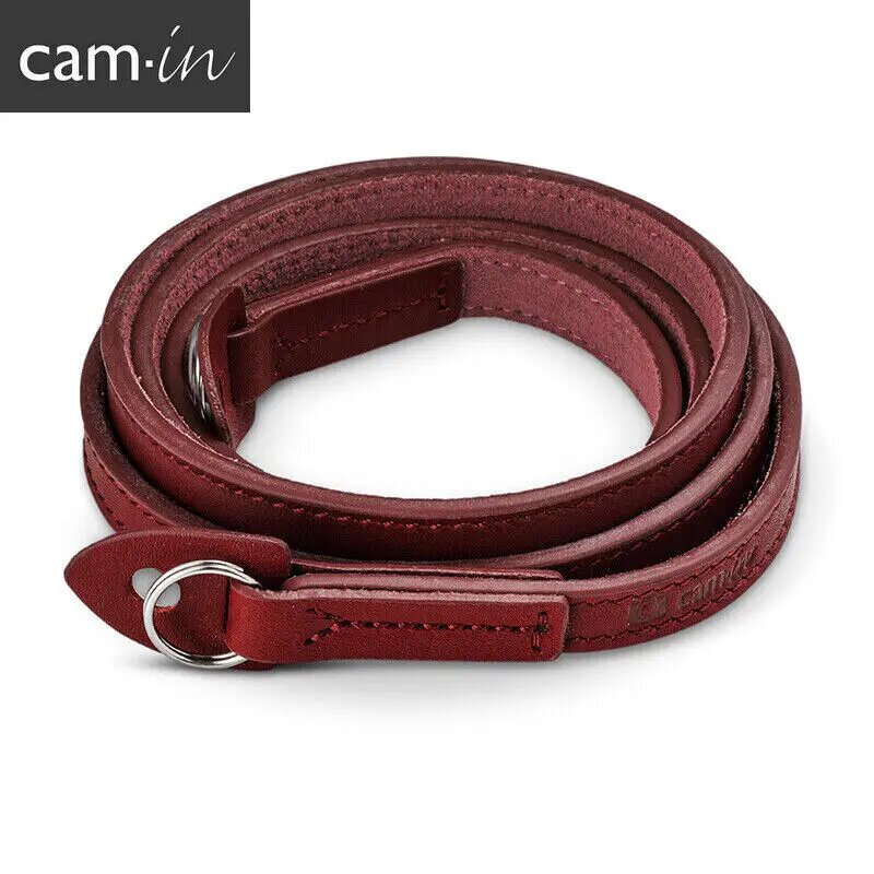 Кожаный ремень для камеры Cam-In Red 95cm