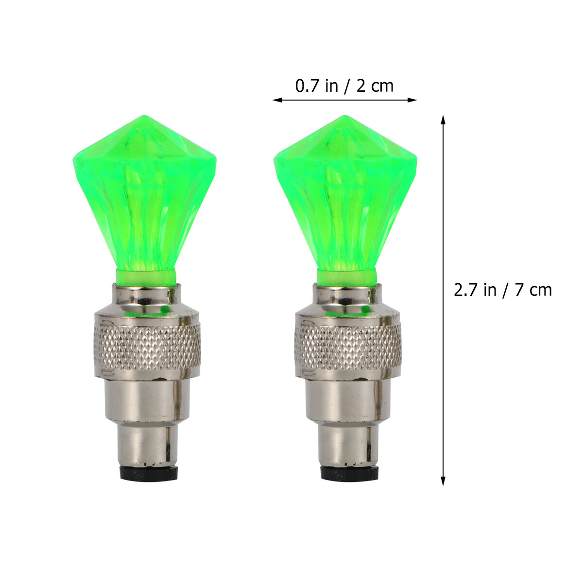 7PCS Светодиодные Гирлянды Для Велосипеда Зеленый Цвет 7X2X2CM Создают Безопасность Во Тьме И Красоту На Дороге