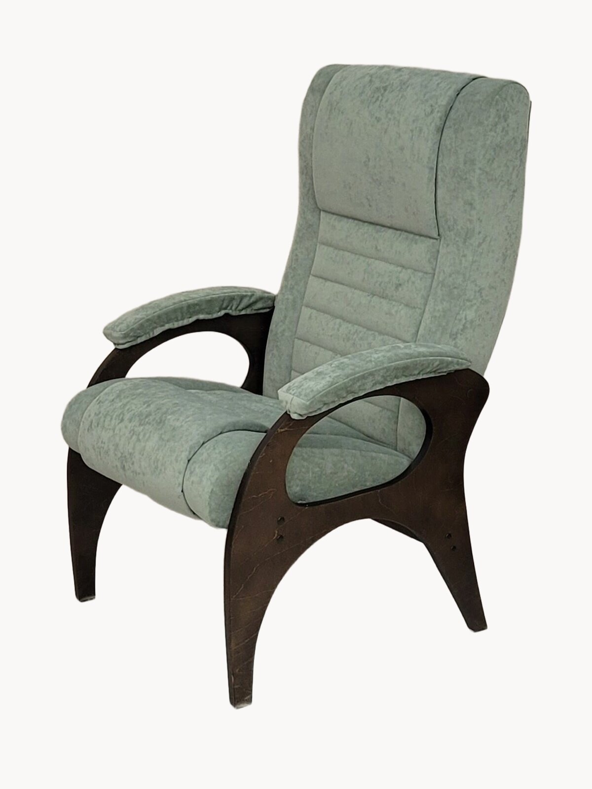 Кресло для отдыха Wood Space "Уют" в дизайнерском крое, 3 положения спинки, скандинавский стиль