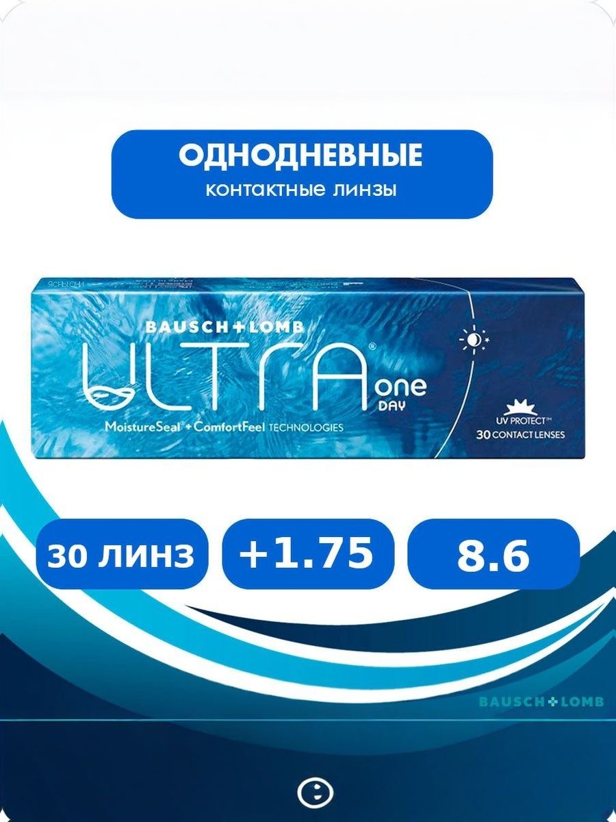 Ultra ONE Day (30 линз), 8.6, +1.75