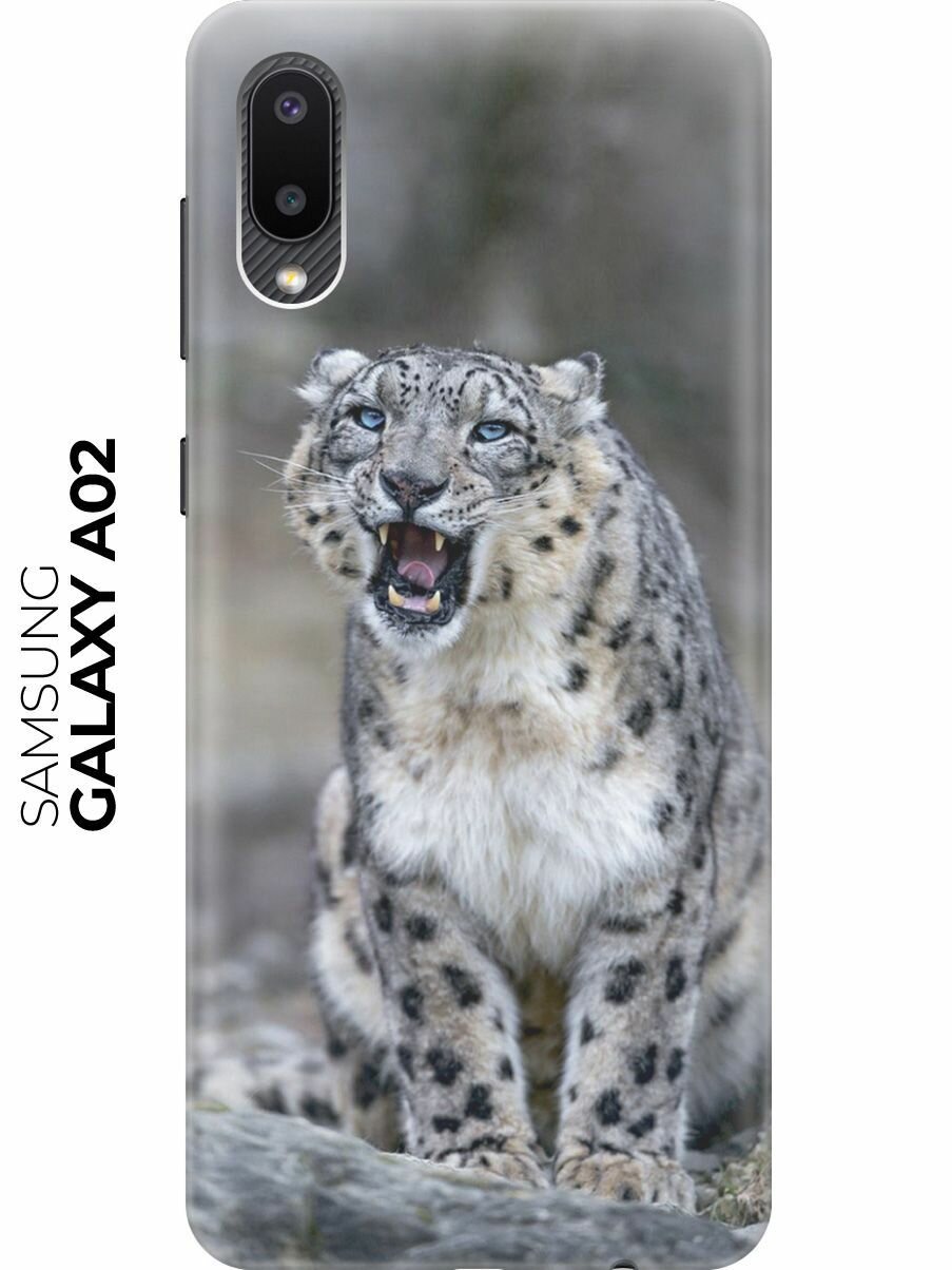 Силиконовый чехол Голубоглазый барс на Samsung Galaxy A02 / Самсунг А02