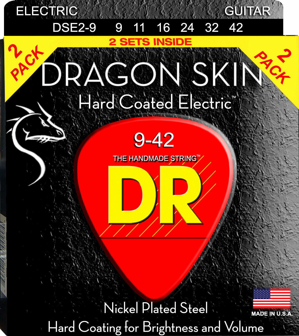 Струны для электрогитары DR DSE-2/9 9-42