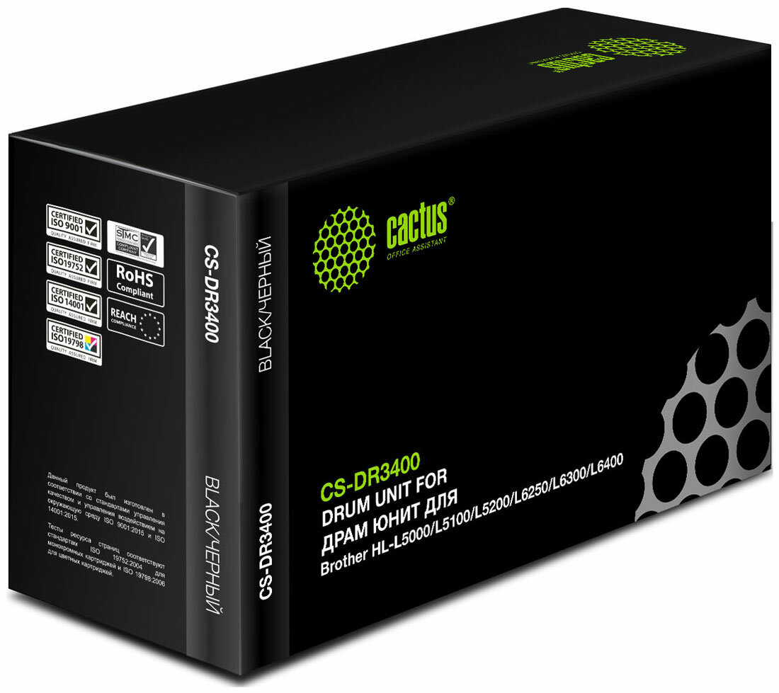 Фотобарабан Cactus CS-DR3400, для Brother (HL-L5000/L5100/L5200/L6250/L6300/L6400) ресурс 30000 страниц