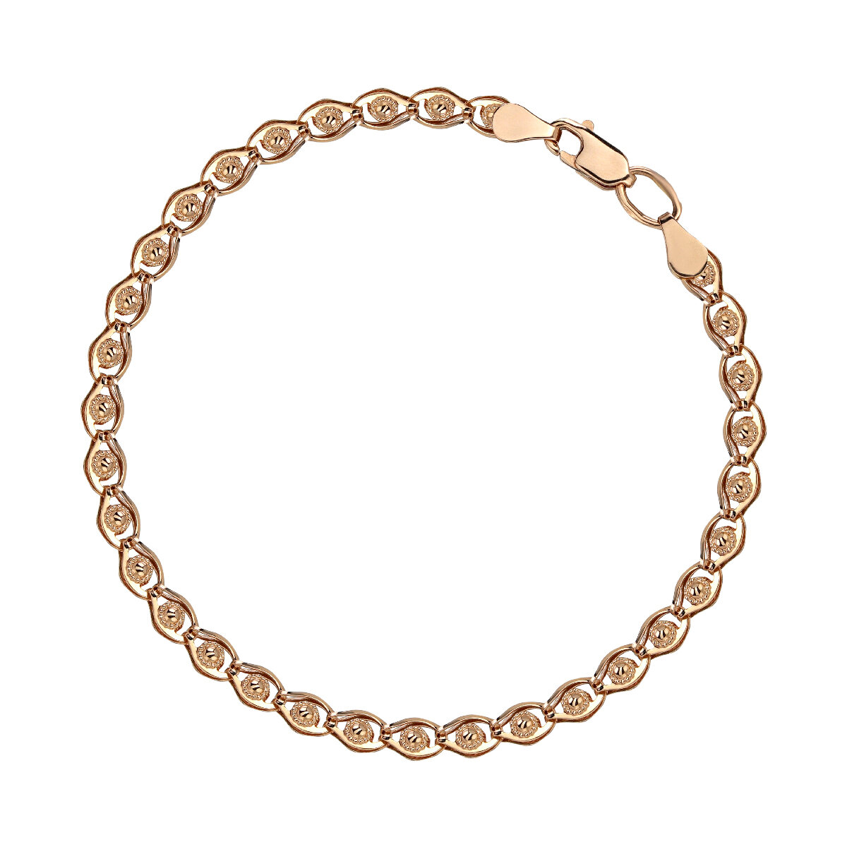 Браслет, красное золото, 585 проба