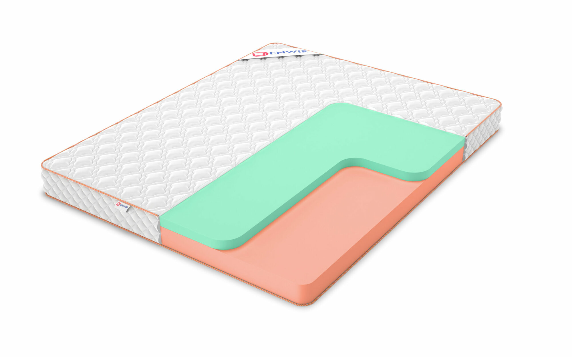 Матрас Denwir Top Eco Mix 15 60х120 высота 16 см анатомический средней жесткости Беспружинный