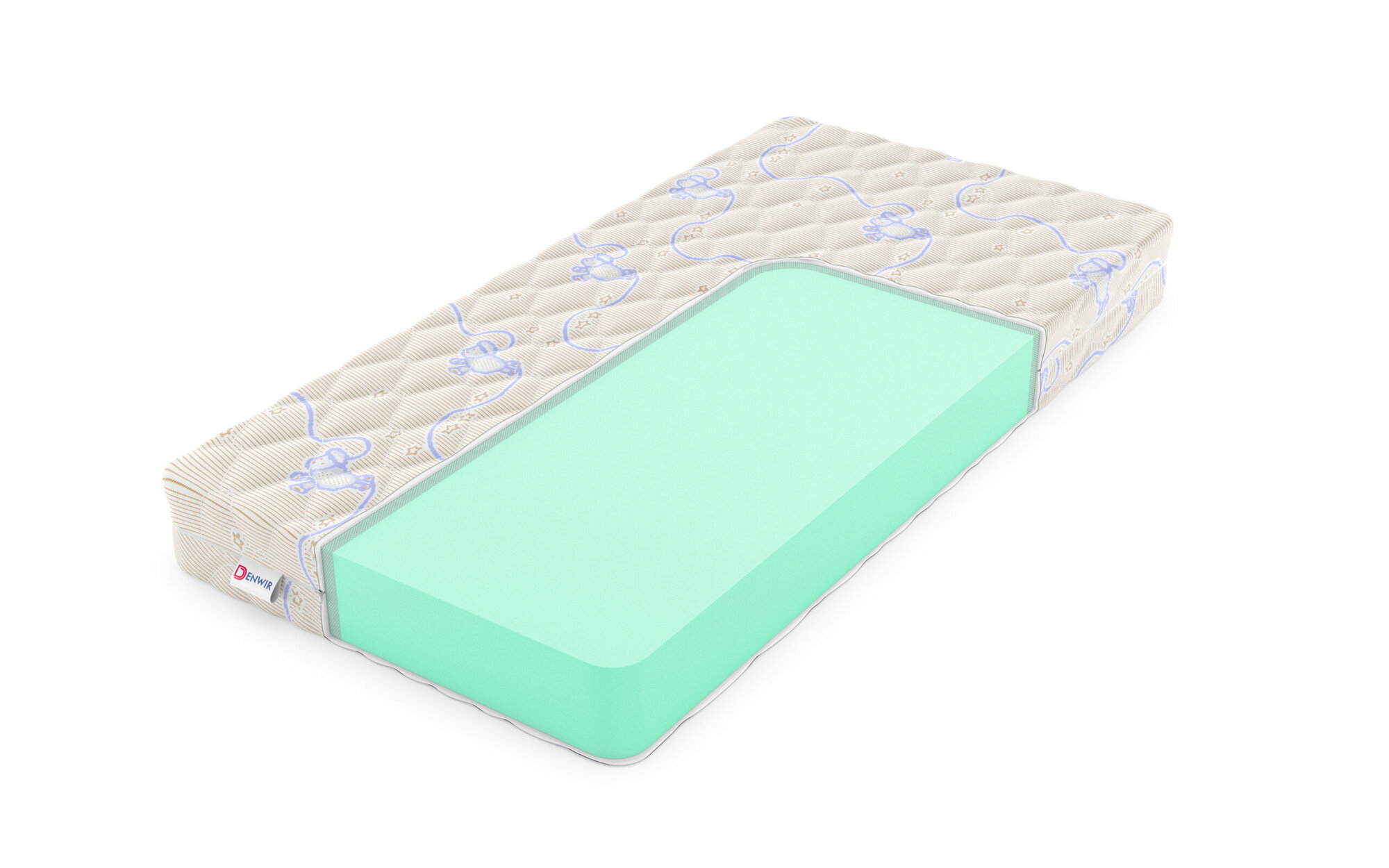 Матрас Denwir Baby Springless Eco Foam 14 60х140 высота 14 см анатомический средней жесткости Беспружинный