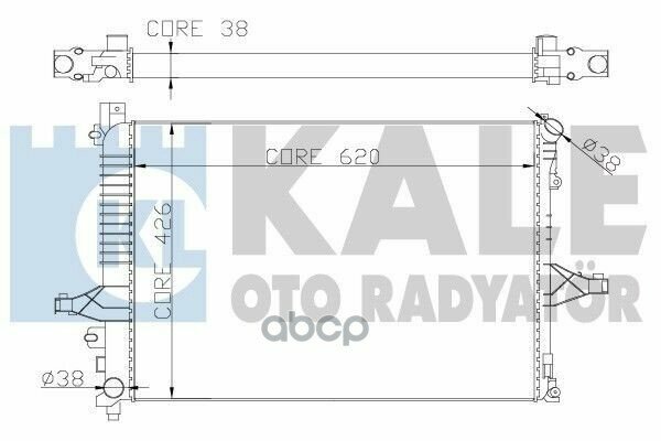 Радиатор двигателя VOLVO S60 I/ S80 I/ V70 II/ XC70 CROSS COUNTRY KALE арт. 367200