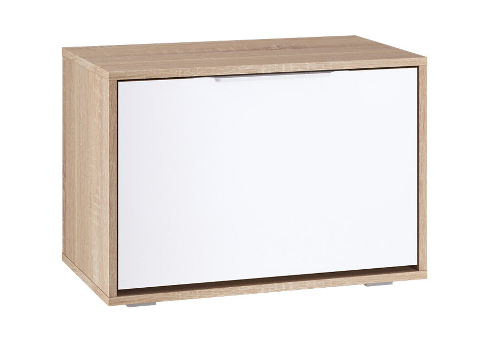 Обувница Нонтон Куба 13.58 дуб сонома / белый премиум 65x38.3x45.8 см