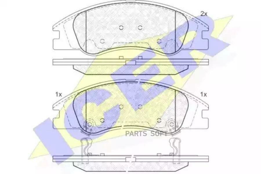 ICER 181708 Колодки торм. диск. Cerato 1.6i 16v 2.0 CRDi 2.0i EX 04- ()