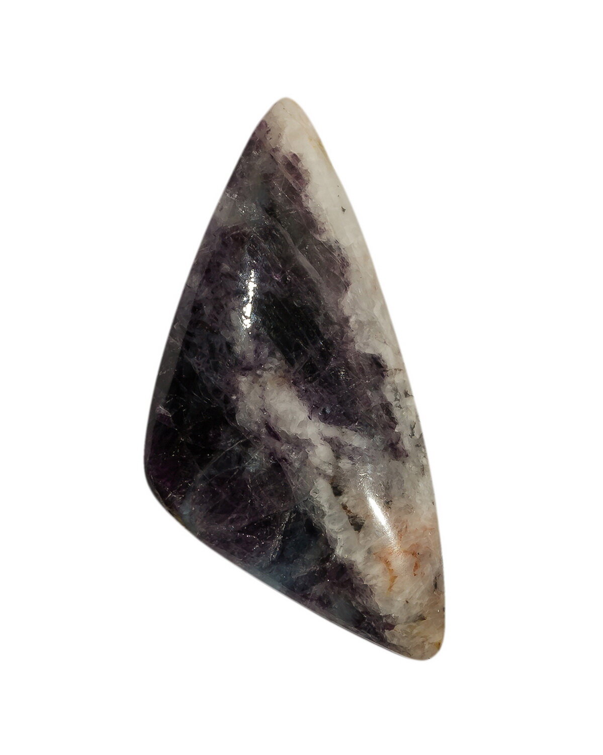 Кабошон флюорит 48х23х6 мм.