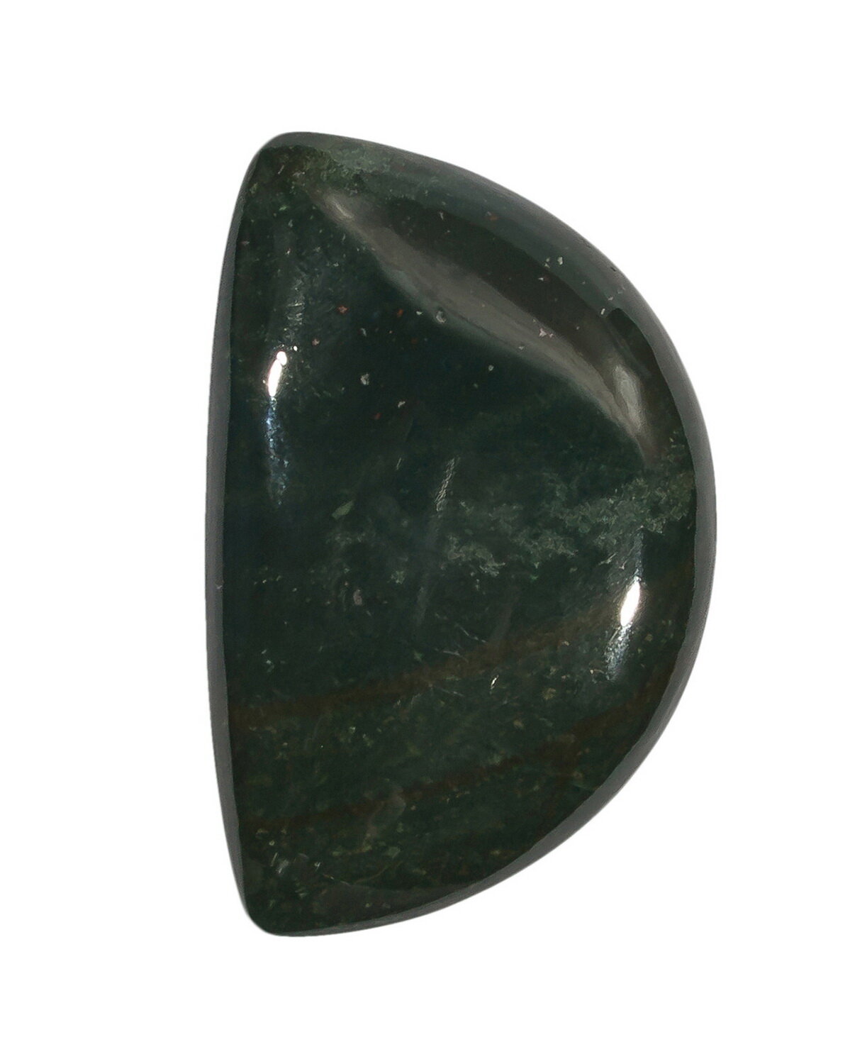 Кабошон гелиотроп 55х35х7 мм.