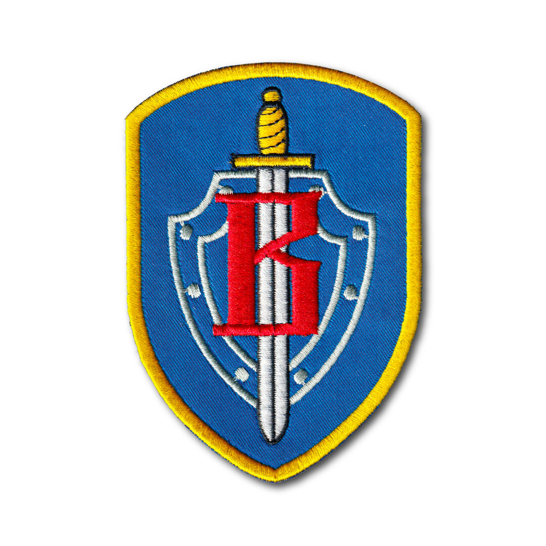 Нашивка ( Шеврон / Патч / Patch ) Тактическая Вымпел Василек (Черный / На липучке)