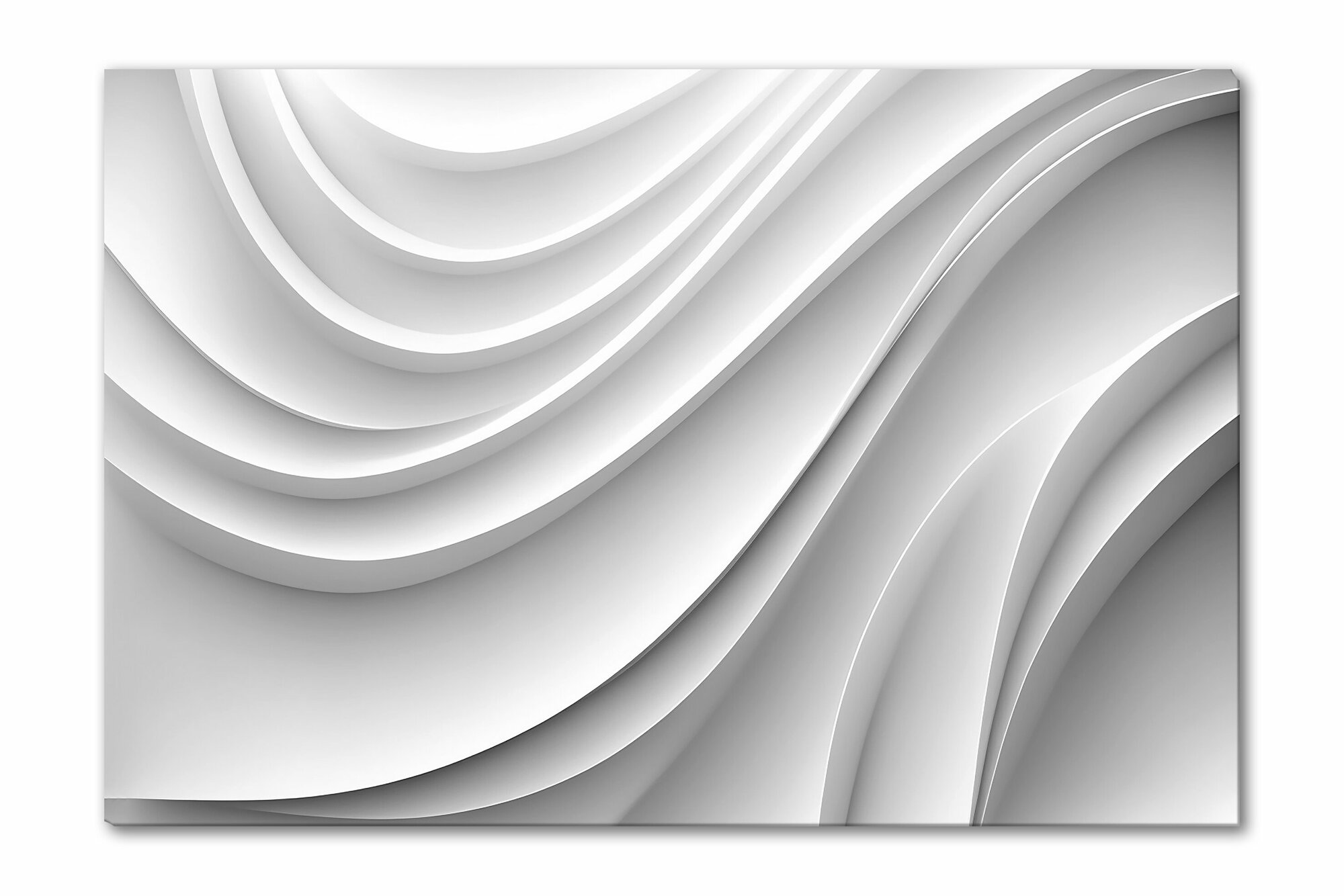 Картина для интерьера на холсте, «Модерн, белая геометрия» 50х80, холст натянут на подрамник