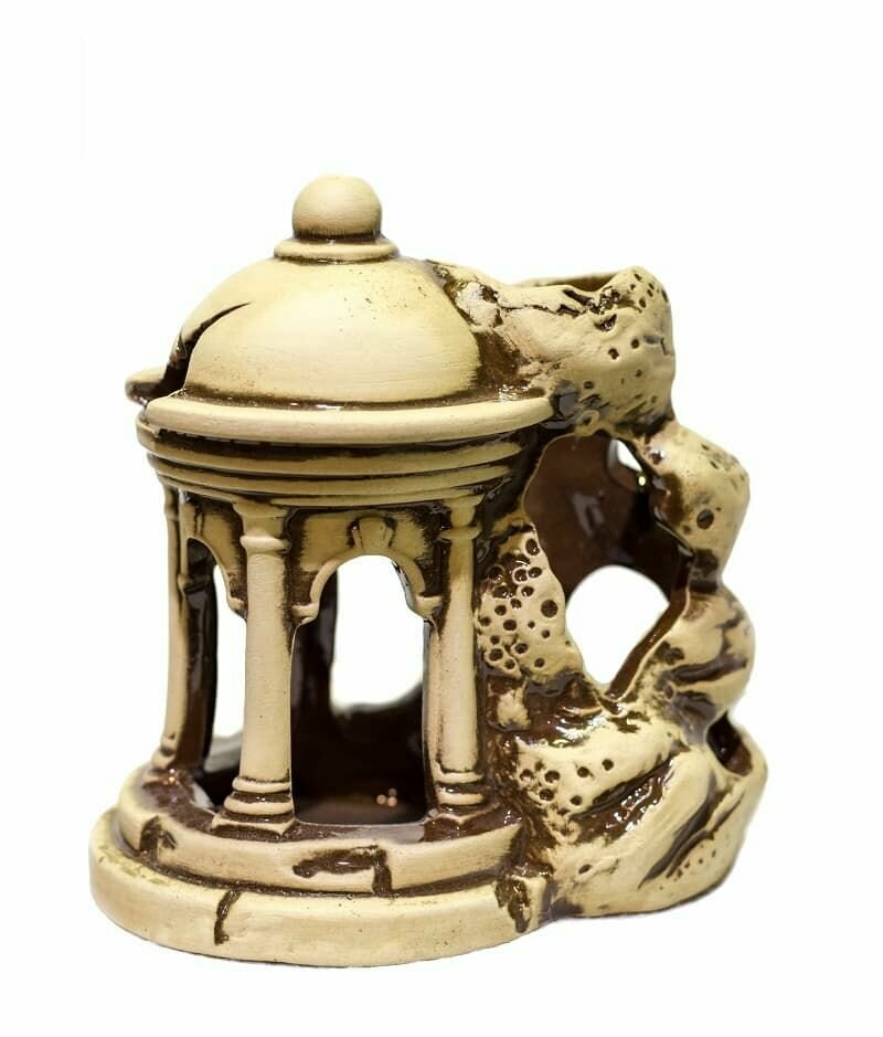 Декорация из терракотовой глины "Беседка в скале большая"