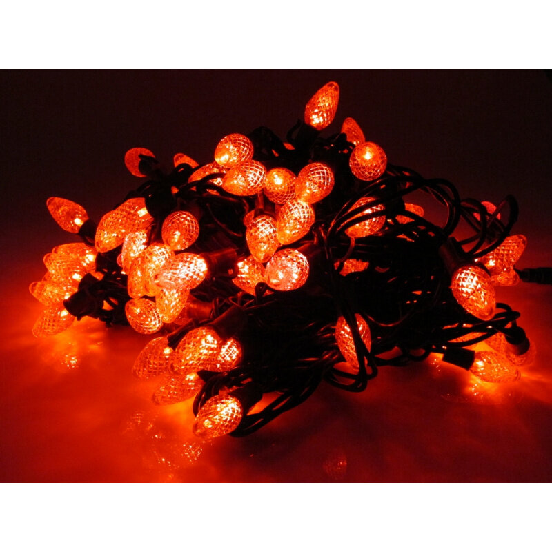 LED-PL-C7-8-G-220V-18-R Светодиодная гирлянда 20м, 240V, красные LED/насадка Шишки 3,5х2см. Neo-Neon