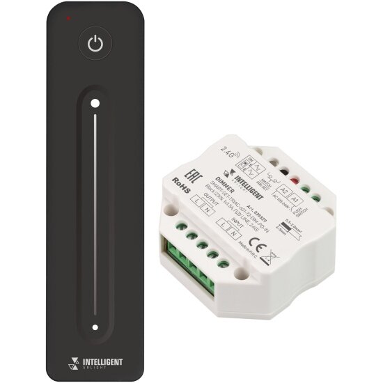 Диммер Arlight INTELLIGENT SMART-SET-TRIAC-601-72-DIM-PD-IN Black (230V, 1x1.5A, ПДУ LINE, 2.4G) (IA