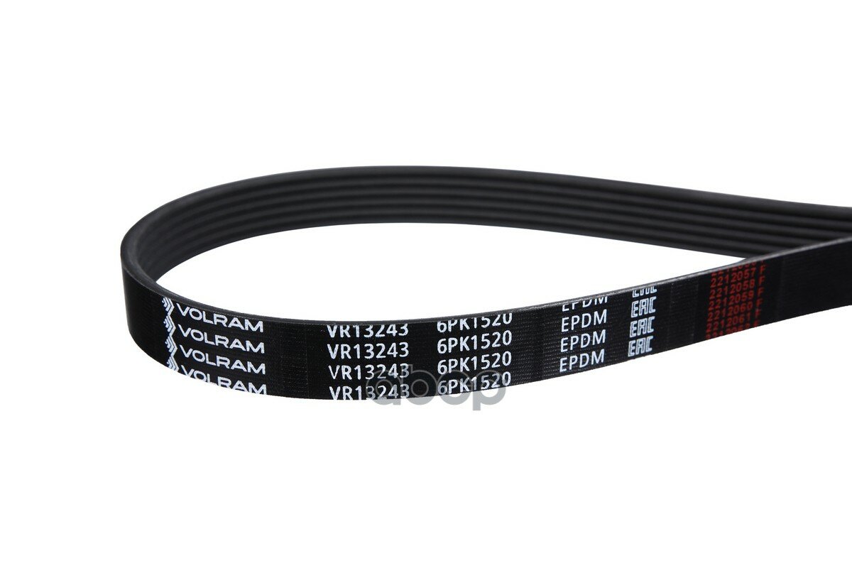Ремень генератора (6PK1520) FORD FOCUS II (04-12), CHEVROLET AVEO T300 (11-), SUBARU IMPREZA (16-) VOLRAM арт. VR13243