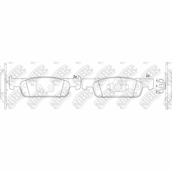 Колодки тормозные дисковые Nibk PN43001, 4 шт