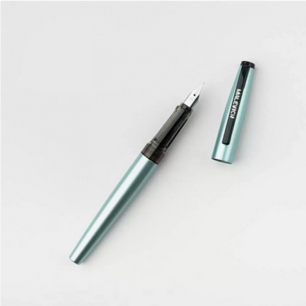 Ручка перьевая Малевичъ с конвертером, перо EF 0,4 мм, цвет: бирюзовый перламутр