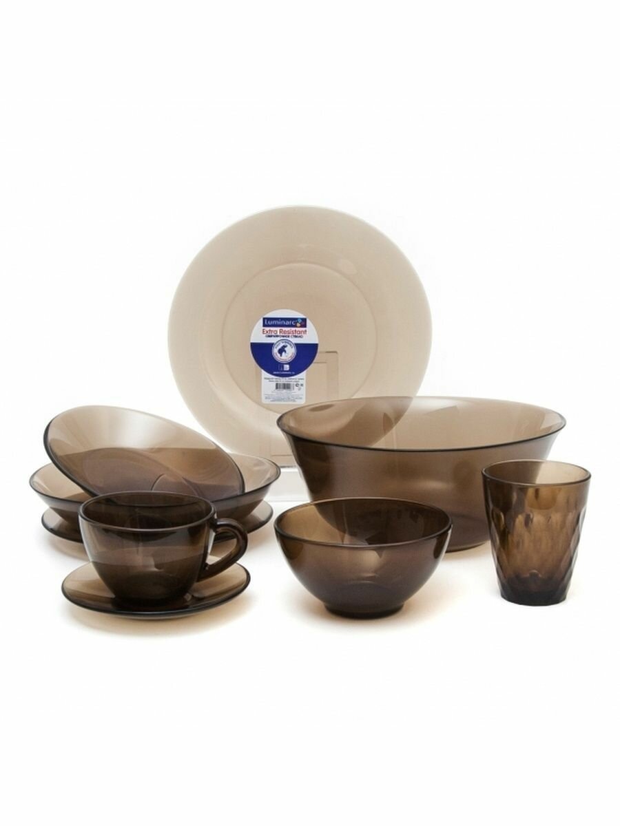 Столовый набор амбьянте эклипс 6 персон 45 предметов Блюдо Тарелки Салатники Чашки Блюдца Стаканы