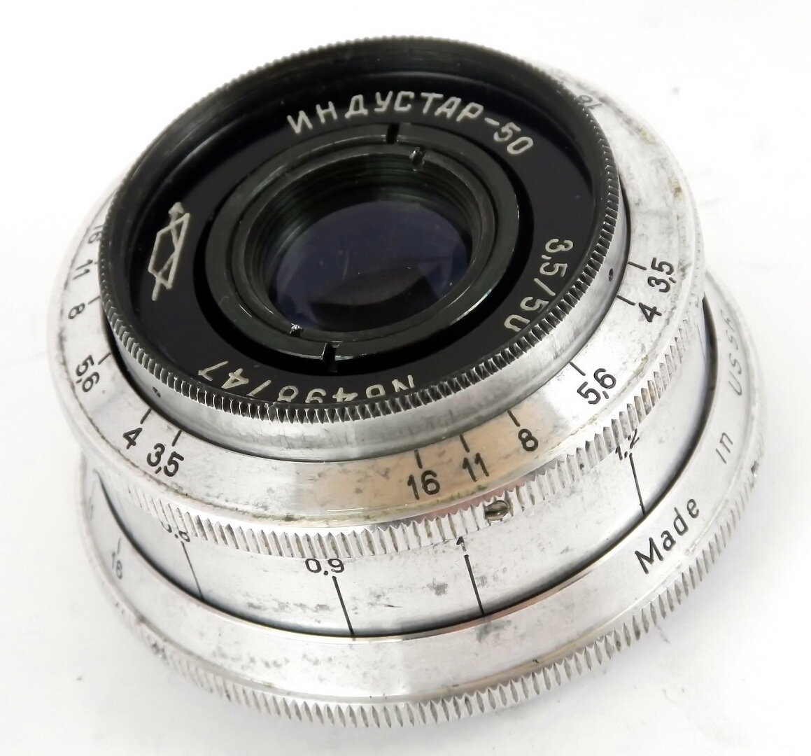 Объектив мануальный Индустар-50 3,5/50 (КМЗ, 1957)