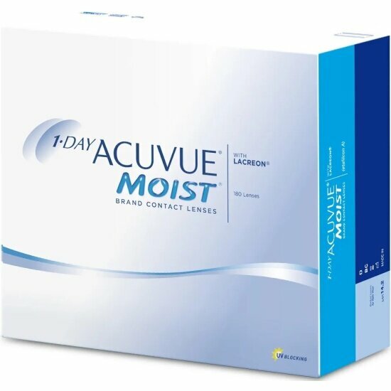 Контактные линзы Acuvue Johnson & Johnson 1-Day Moist (180 шт / 8.5 / - 02.25)
