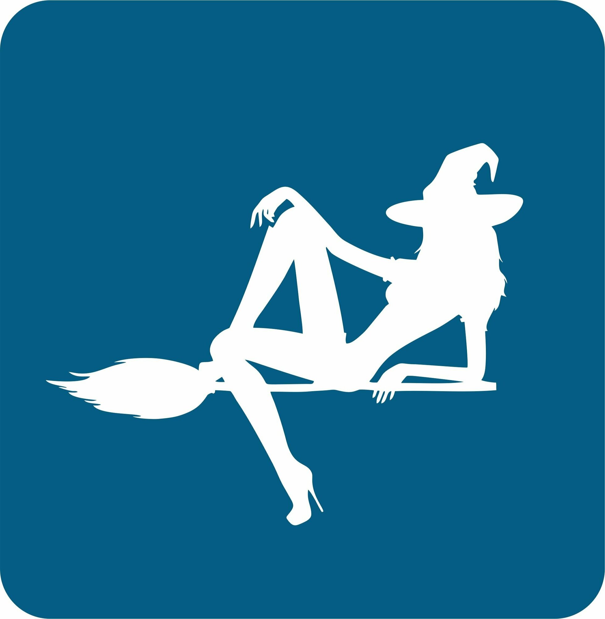 Наклейки на авто стикеры Ведьмочка 17 12x15 смвлагостойкие, оригинальные, аксессуары для авто.