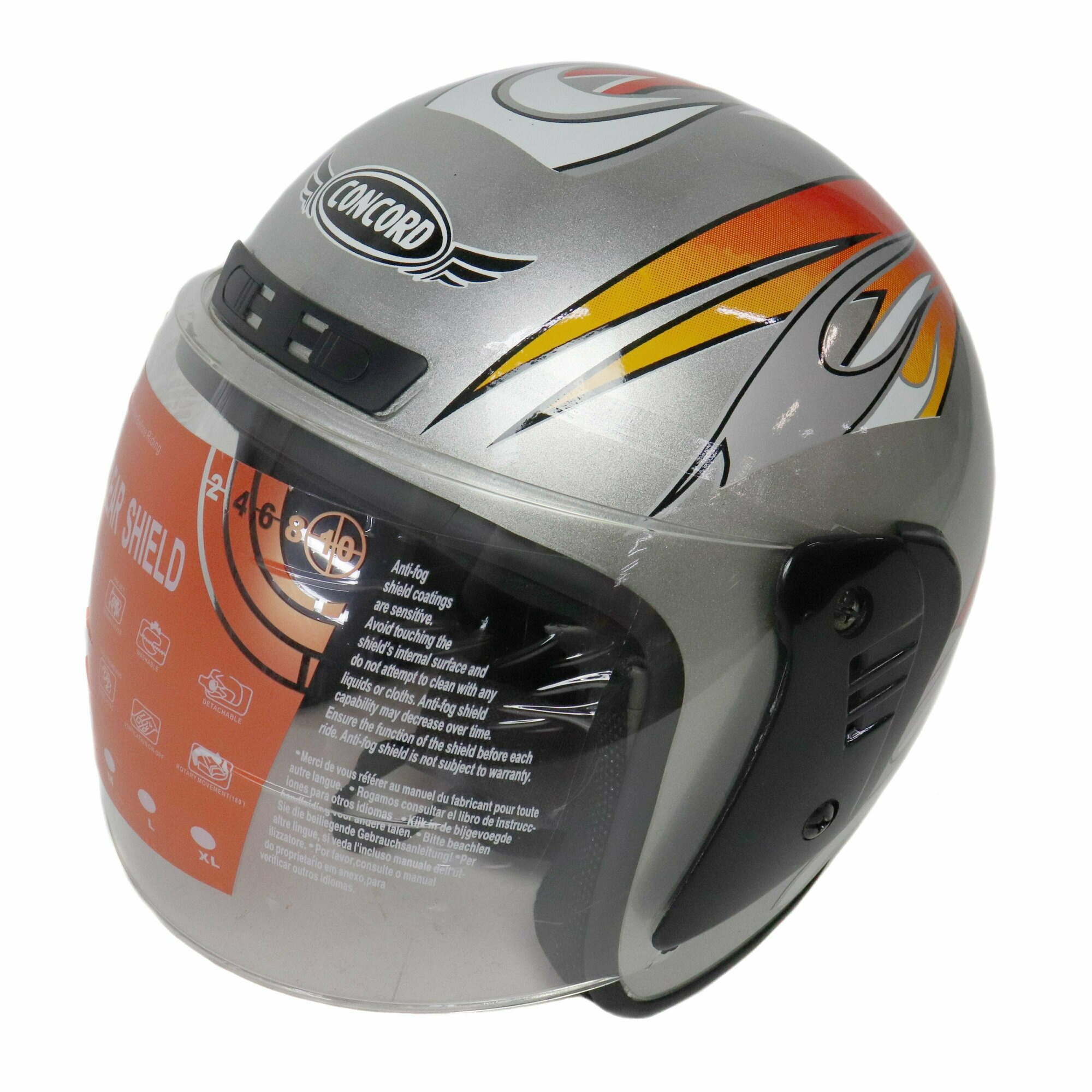 Шлем CONCORD XZH03 серебристый "S" (открытый)