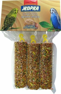 Жорка 0,15кг медовые батончики Ореховое ассорти для волнистых попугаев (3шт)