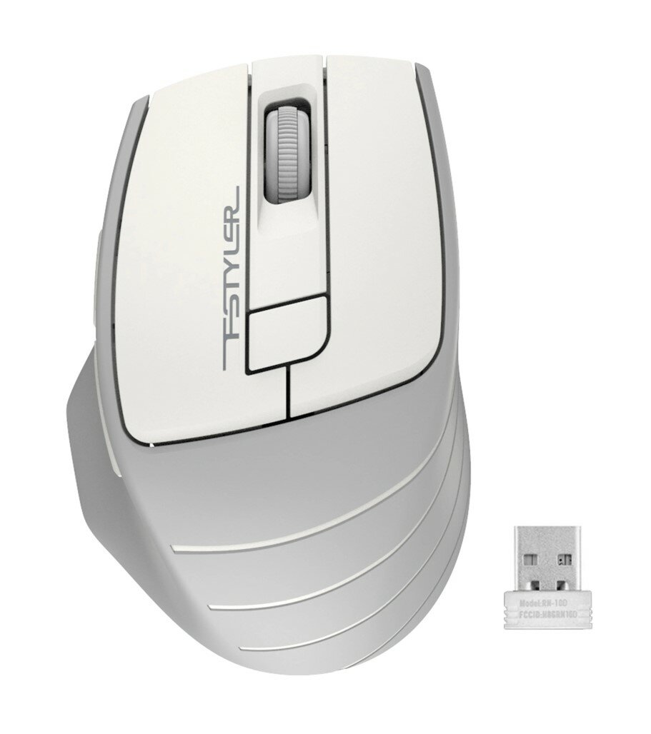 Беспроводная мышь A4Tech Fstyler FG30, белый/серый