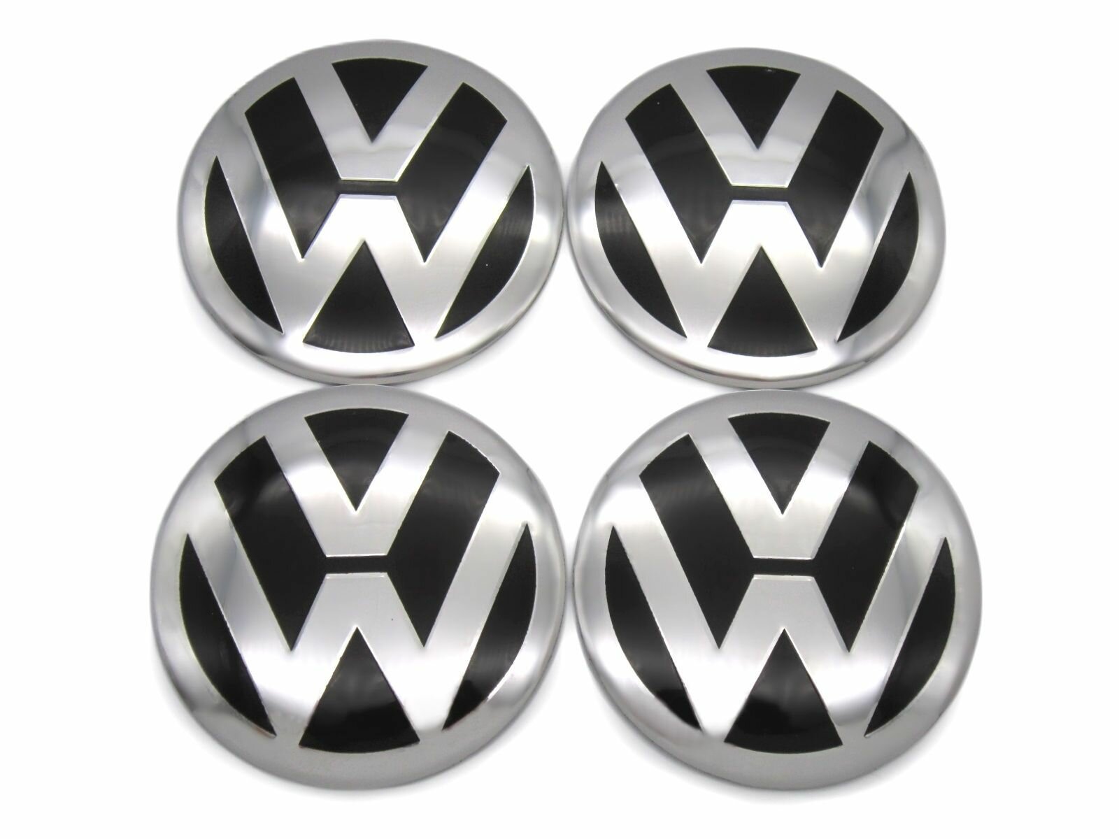 Наклейки на колесные диски Volkswagen full chrome D-75 mm