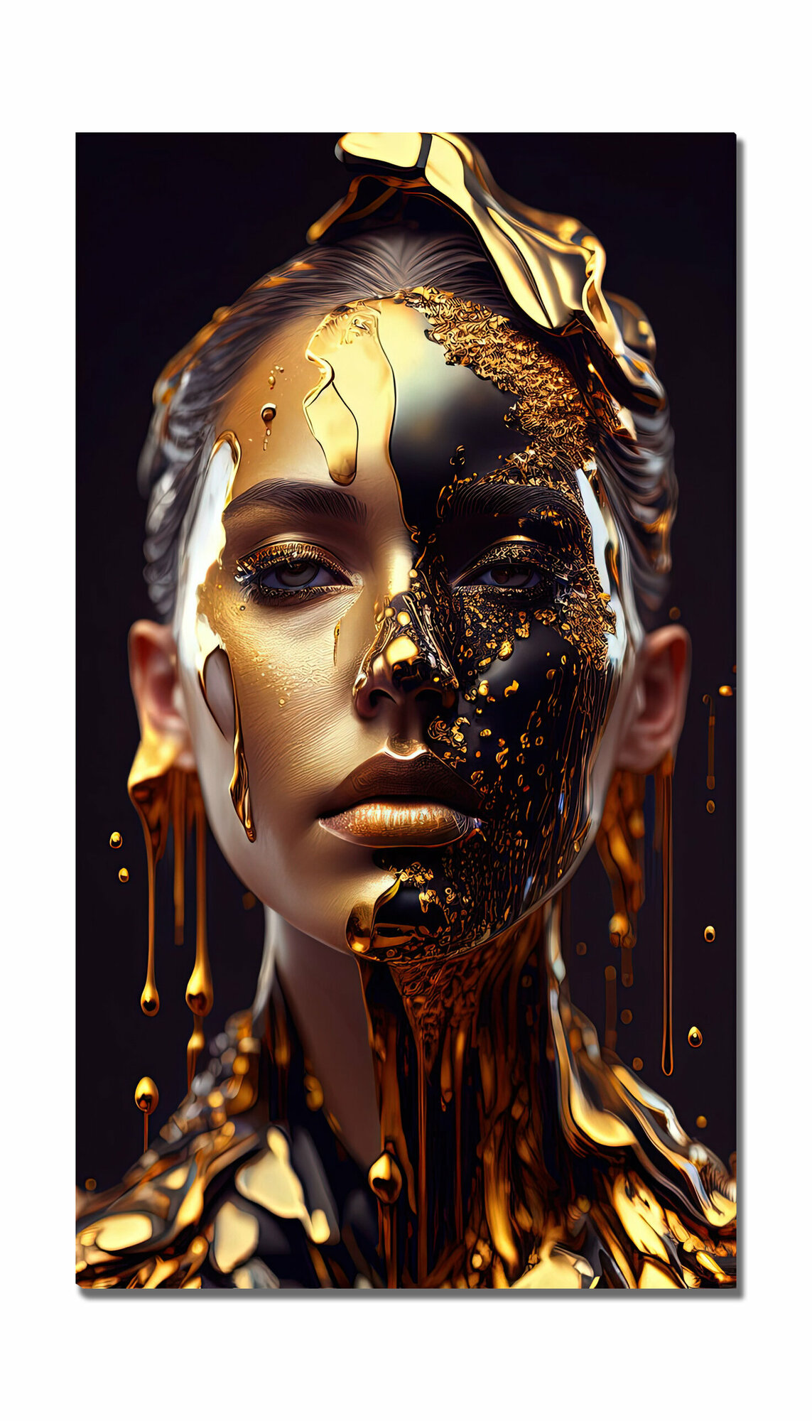 Картина для интерьера на холсте «Чёрное золото» 40х70, холст без подрамника