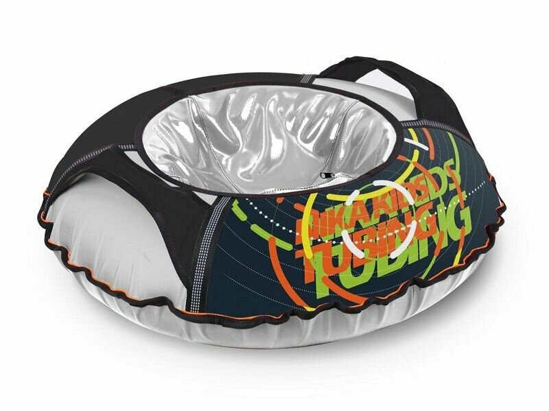 Тюбинг "Nika NT-100", диаметр 100см, максимальная нагрузка 130кг, цвет серебристый