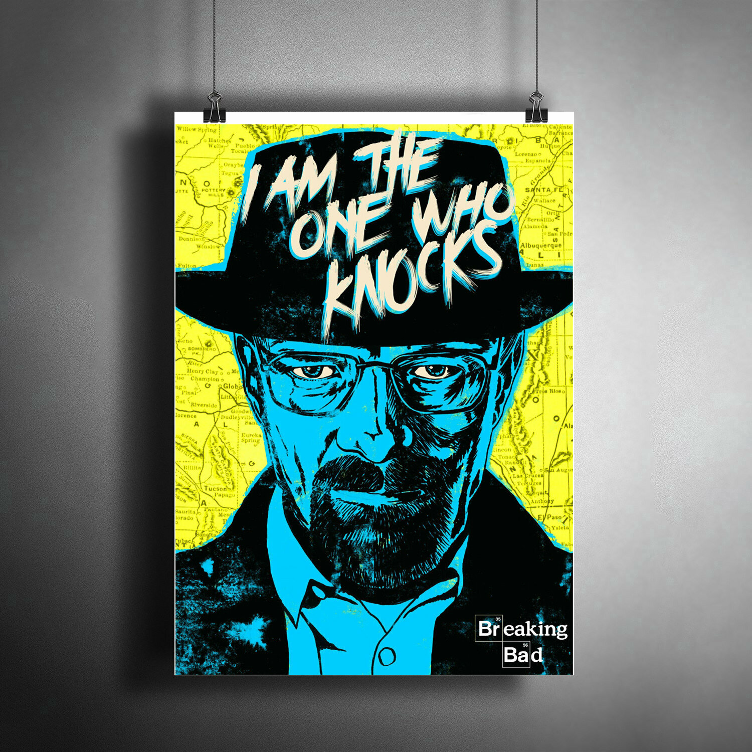Постер плакат для интерьера "Сериал: Во все тяжкие. Breaking Bad. Уолтер Уайт. Джесси Пинкман. Хайзенберг" / A3 (297 x 420 мм)