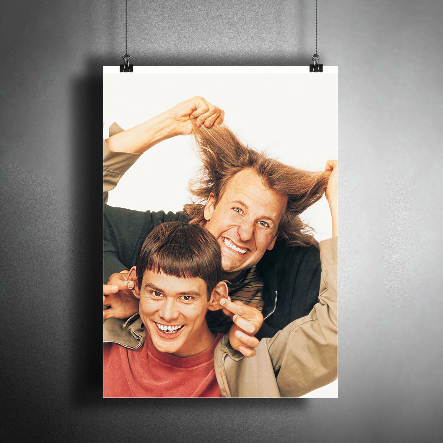 Постер плакат для интерьера "Фильм: Тупой и еще тупее. Dumb and Dumber. Джим Керри" / A3 (297 x 420 мм)