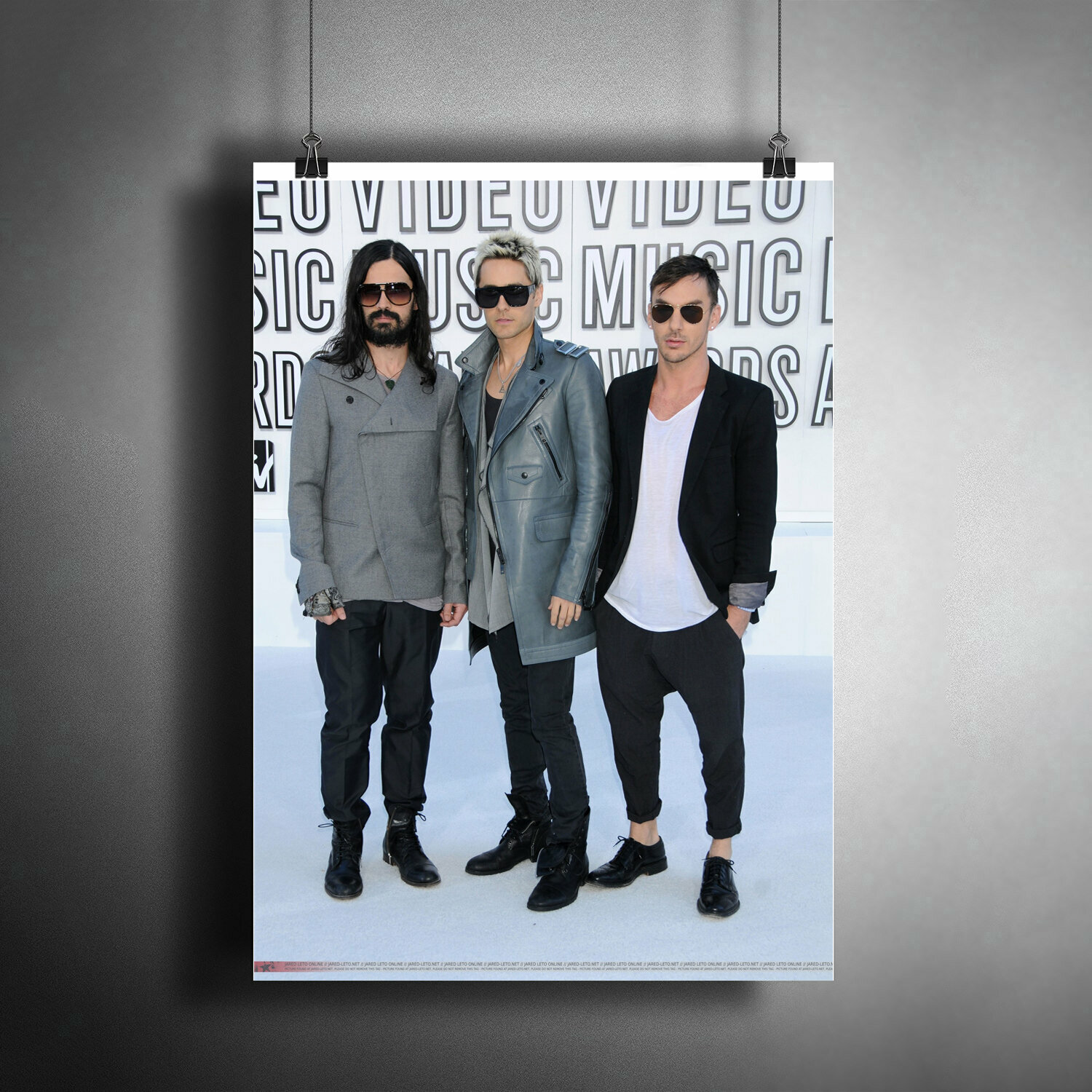 Постер плакат для интерьера "Американская рок-группа "30 секунд до марса". Группа Thirty Seconds to Mars. Вокалист Джаред Лето" / A3 (297 x 420 мм)