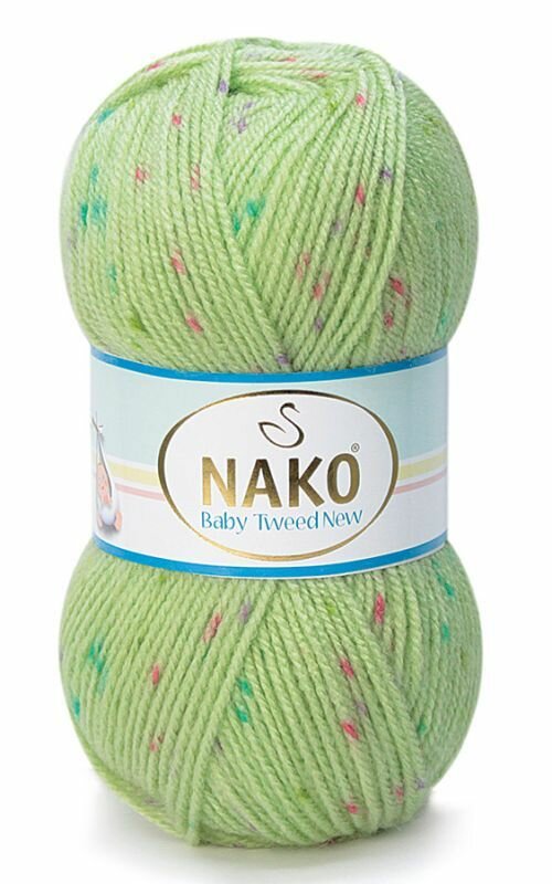 Пряжа BABY TWEED (NAKO), салат - 31742, 100% премиум акрил, 5 мотков, 100 г, 230 м.