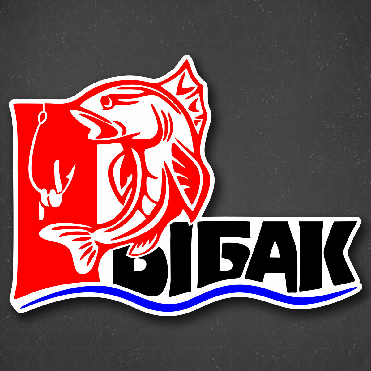 Наклейка на авто "Рыбак" 24x17 см