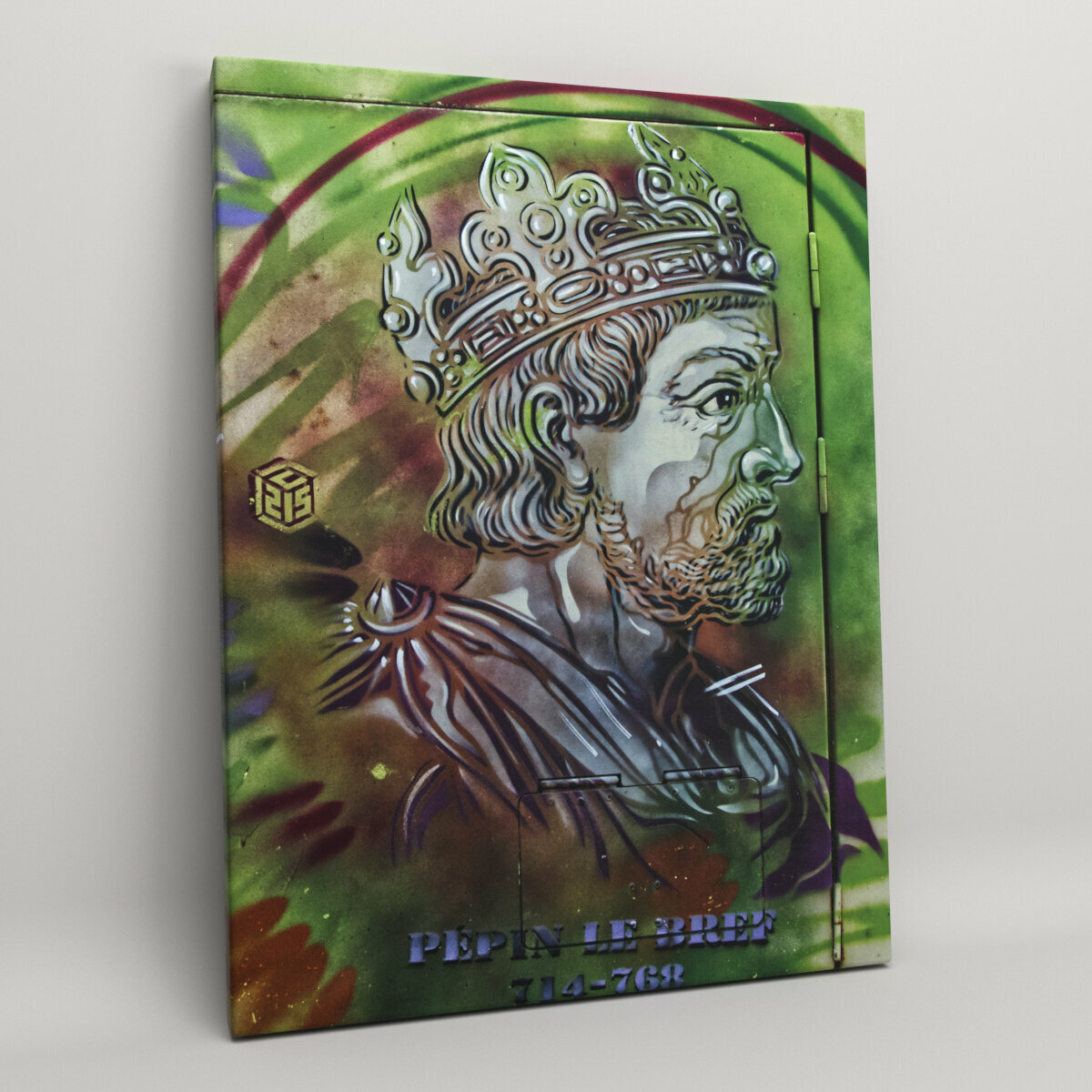 Картина на холсте (интерьерный постер) "Граффити - Царь", с деревянным подрамником, размер 30x40 см