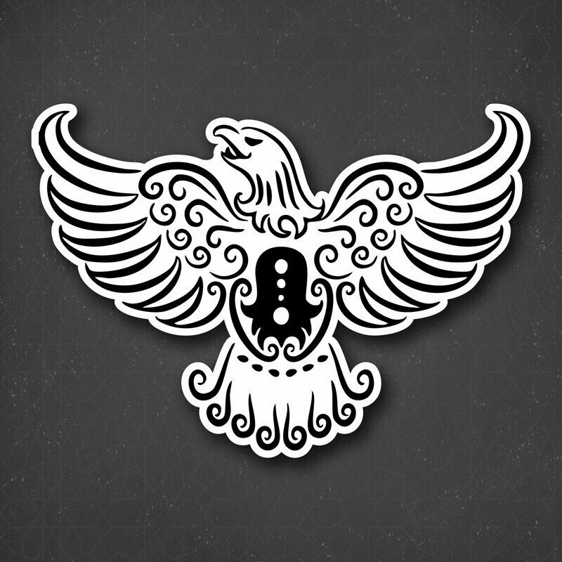 Наклейка на авто "Стилизованный орел" 24x17 см