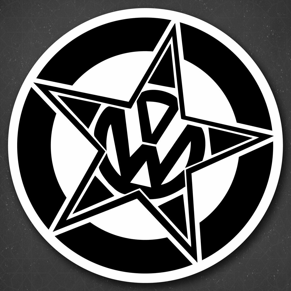 Наклейка на авто "VW Star - Фольксваген звезда" 19x19 см