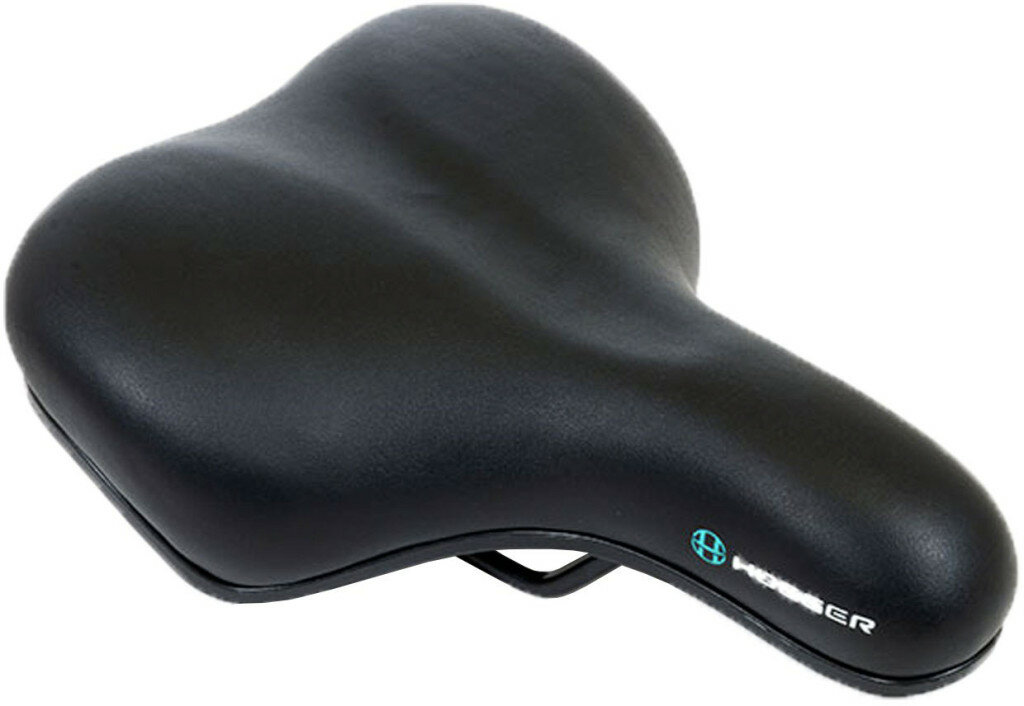 Седло HOGGER, комфорт 260x220 мм, унисекс, эластомер, черное (25)