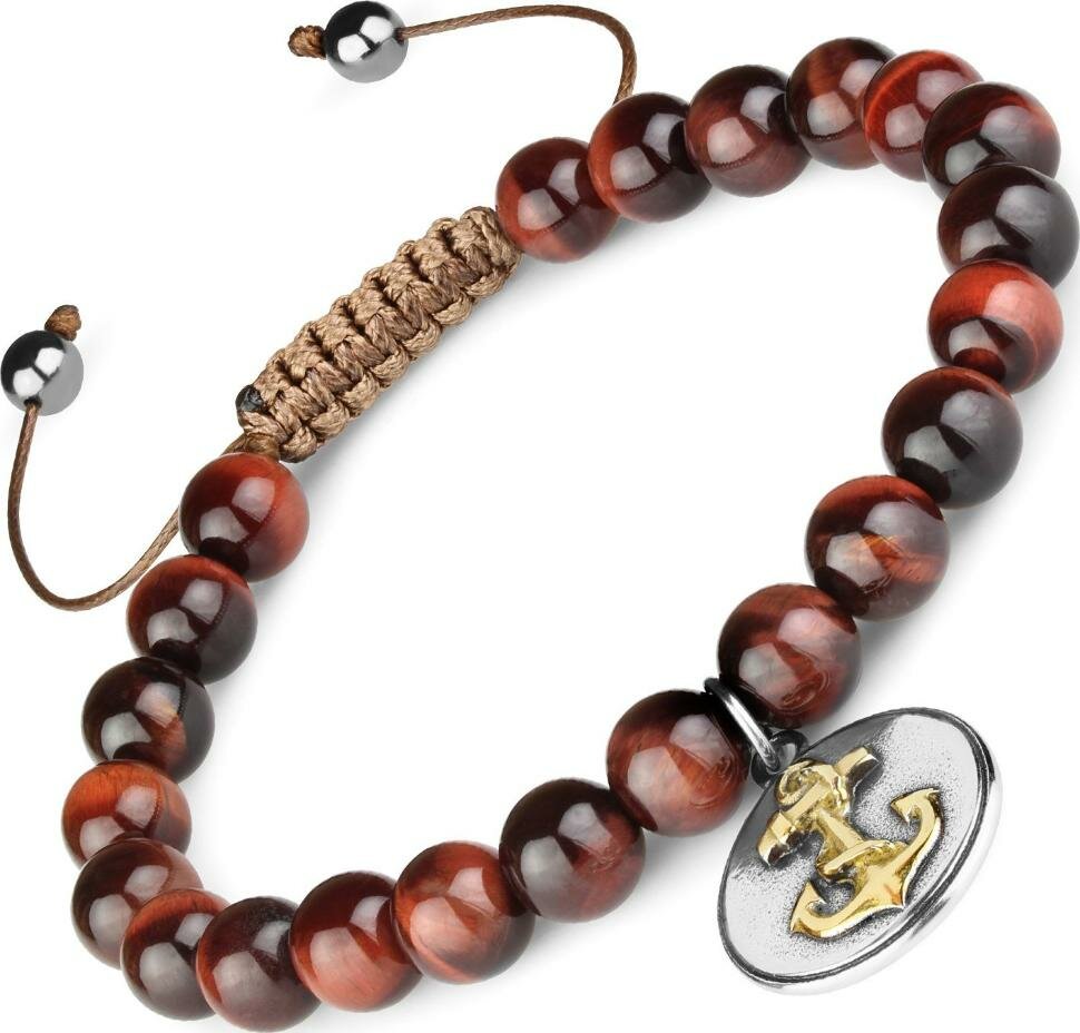 Плетеный браслет, бычий глаз