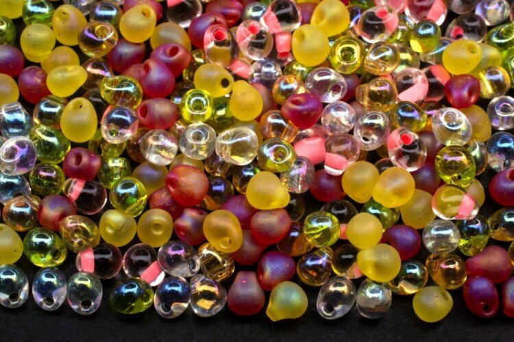 Бисер японский MIYUKI Drops 3,4мм MIX19 танго, микс Tango, 10 грамм