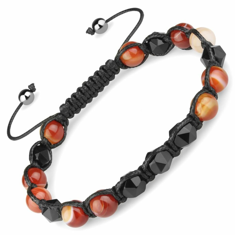 Плетеный браслет, агат