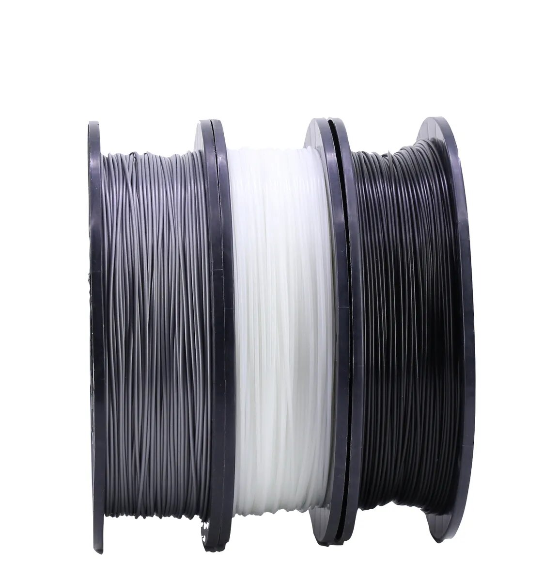 Набор из ABS пластика для 3Д печати "НИТ" черный, серебро, натуральный (1,5 кг)