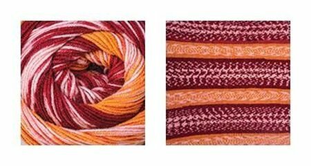 Пряжа Nordic YarnArt, вишня/оранж - 667, 20% шерсть, 80% акрил, 3 мотка, 150 г, 510 м.