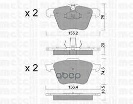 Колодки тормозные Metelli арт. 22-0835-0