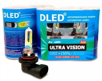 Автомобильная лампа H10 Rainbow DLED "Ultra Vision" 2шт